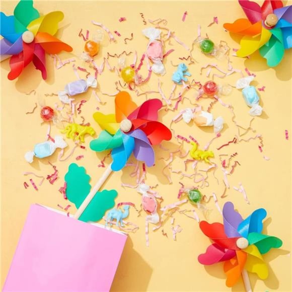 Accents | 12pack Rainbow Flower Pinwheels For Yard And Garden Outdoor ...